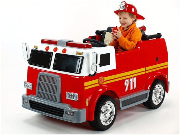 Exciting 24V Fire Truck Ride-On_ Water Blaster, RC & More! – KINGTOYS.ca